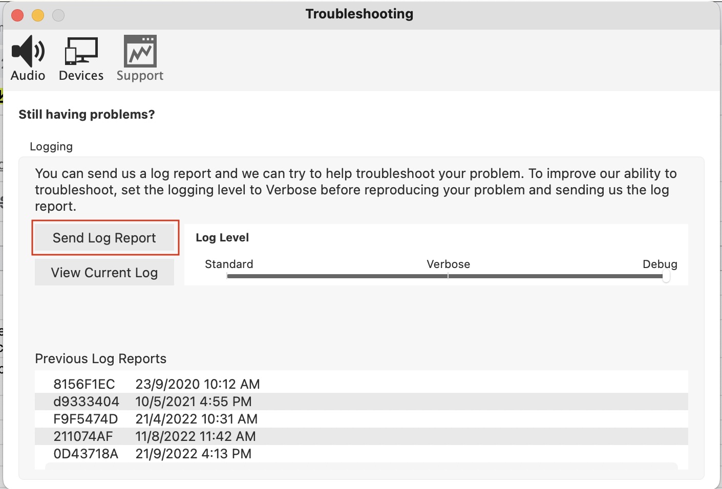How to send a troubleshooting log – Jet Interactive
